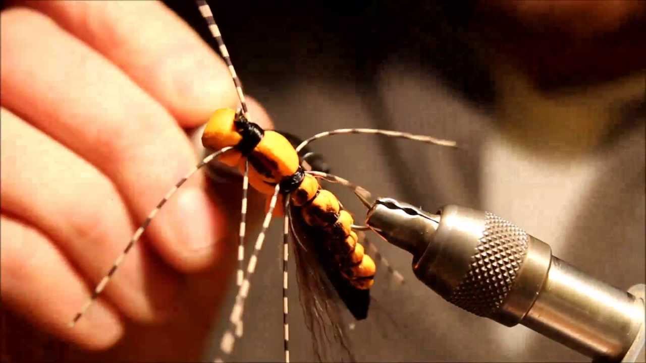 Fly Tying: Foam Extended Body Fluttering Wing Salmonfly in High Speed HD - YouTube