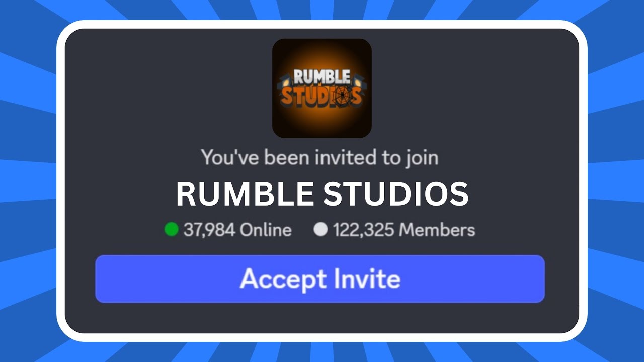How to Join RUMBLE STUDIOS Discord Server - YouTube
