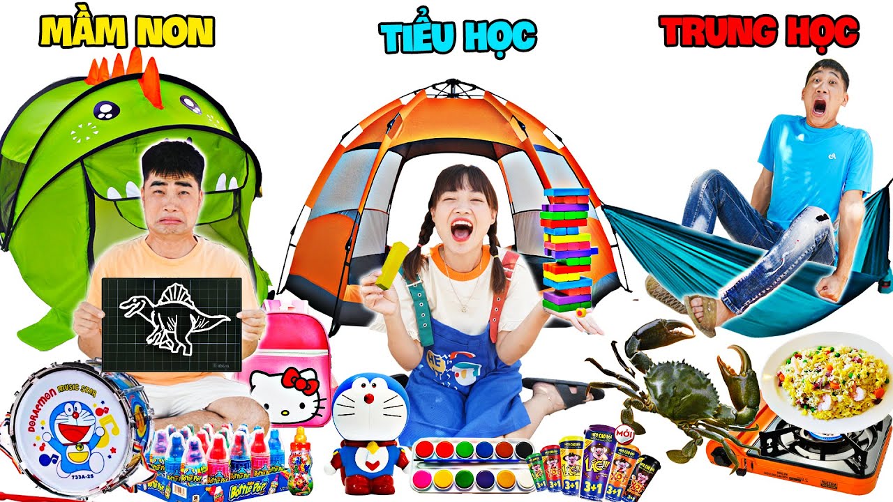 Hà Sam Thử thách cắm trại theo Cấp học Mầm Non, Tiểu Học , Trung Học Và ...