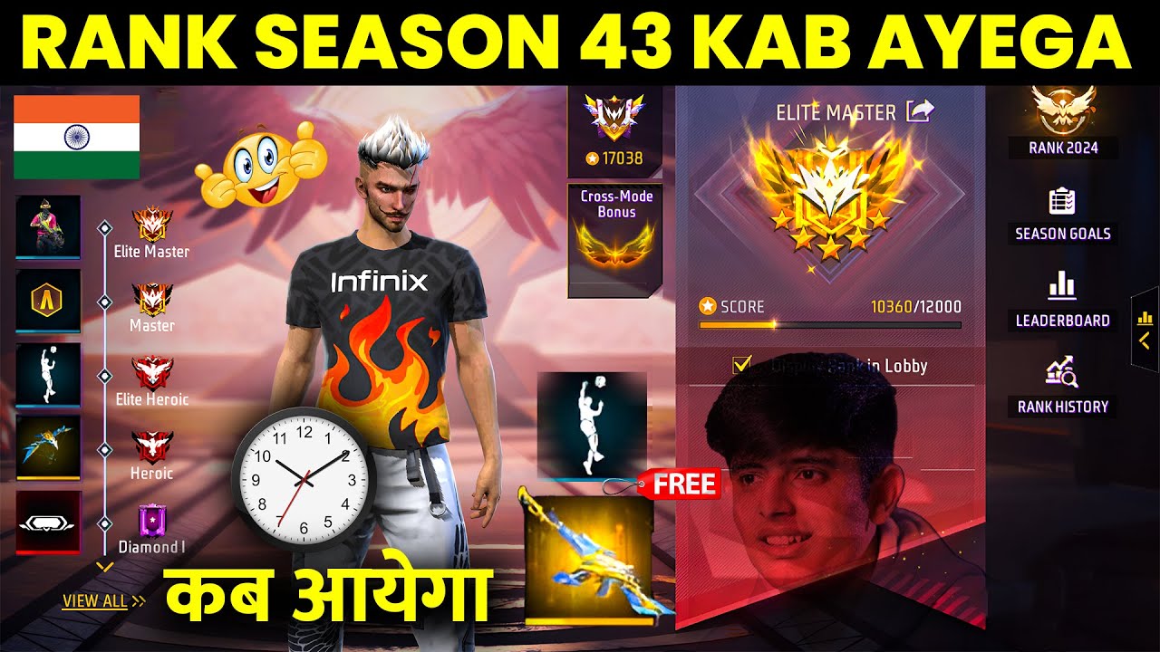 New BR Rank Season 43 Confirm Date & Rewards | Free Fire New BR Rank ...