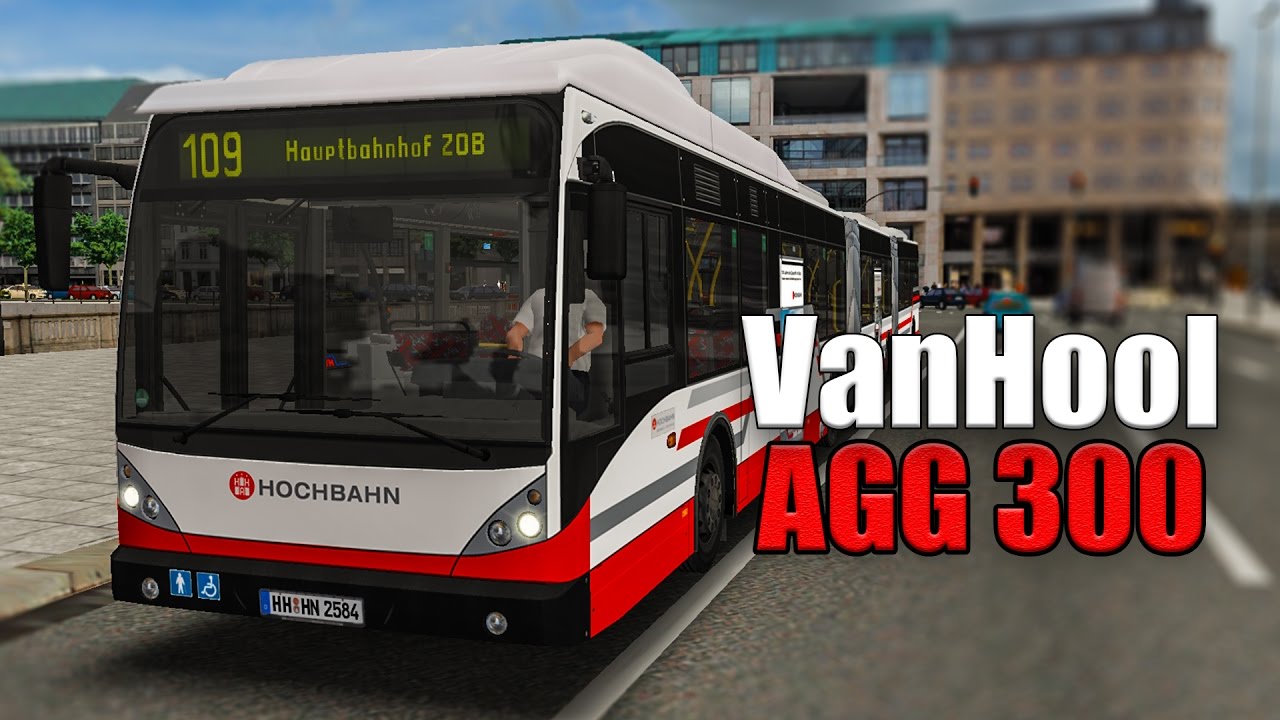 OMSI 2: Mit dem VAN HOOL DOPPELGELENKBUS AGG 300 in Hamburg auf der 109 ...
