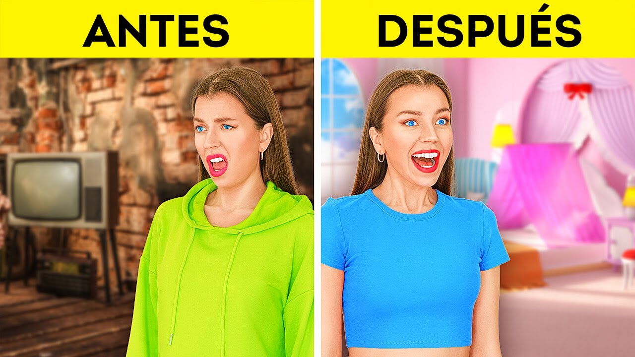 DESAFÍO DE RENOVACIÓN DE CUARTO || ¡Ricos VS. pobres y herramientas ...