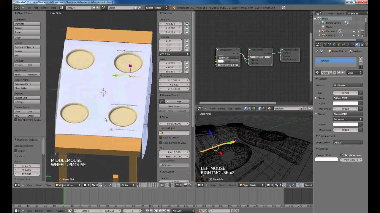 Comment réaliser un restaurant avec Blender Cycles - Partie 2 - YouTube