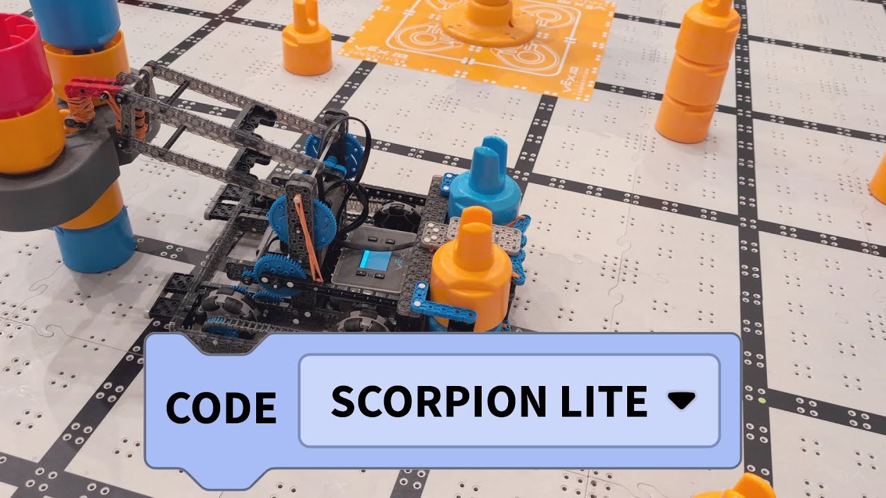 Code Scorpion Lite/Pintex/180 for VEX IQ Mix and Match - YouTube