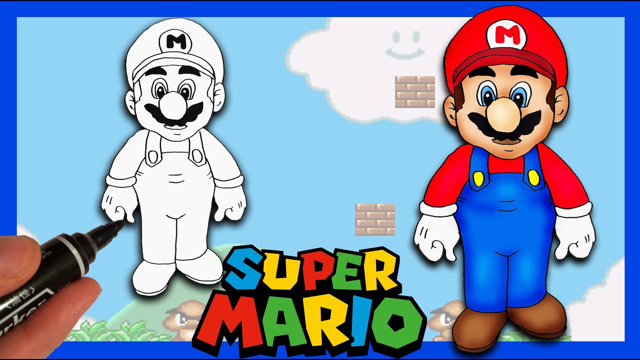 How to Draw Super Mario | Learn to Draw - YouTube