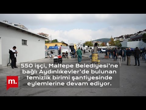 Maltepe Belediyesi'nin teklifini reddeden işçiler, iş bırakma eylemine devam kararı aldı