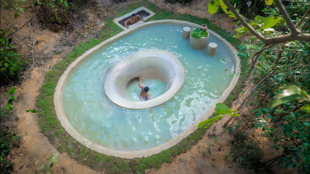 Building the Most Amazing Deep Hole Swimming Pool Park for ...