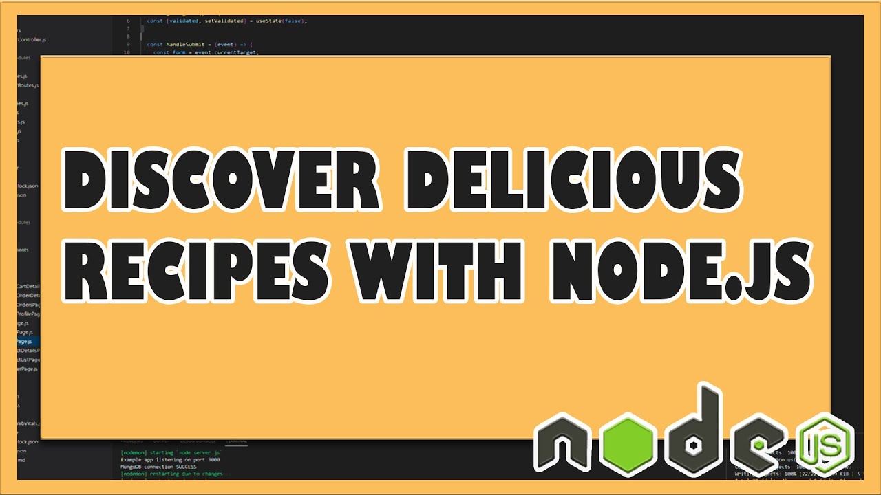 Master Node - Discover Delicious Recipes with Node.js, Express, and Spoonacular API - YouTube