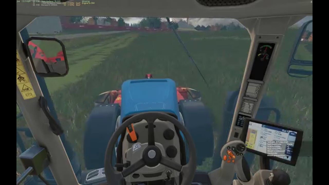 Farming Simulator 2015: Mowing on Windchaser - YouTube