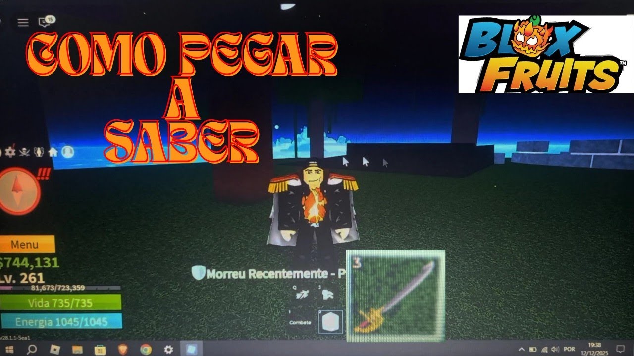 COMO PEGAR A ESPADA SABER (DO SHANKS) NO BLOX FRUITS! - GUIA PASSO A ...