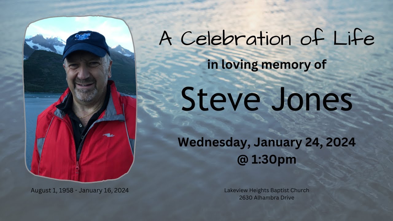 2024-01-24 Celebration of Life for Steve Jones - YouTube