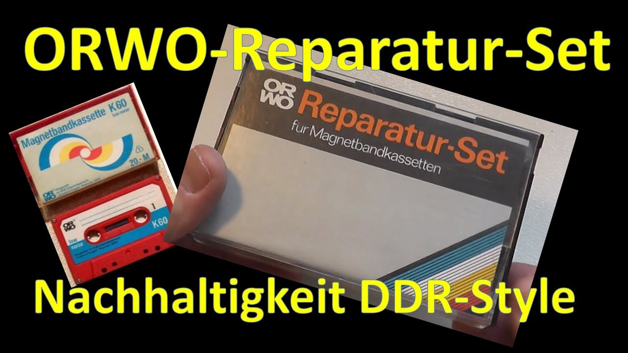 Nachhaltigkeit DDR-Style: Das ORWO Reparatur-Set für Kompaktkassetten ...