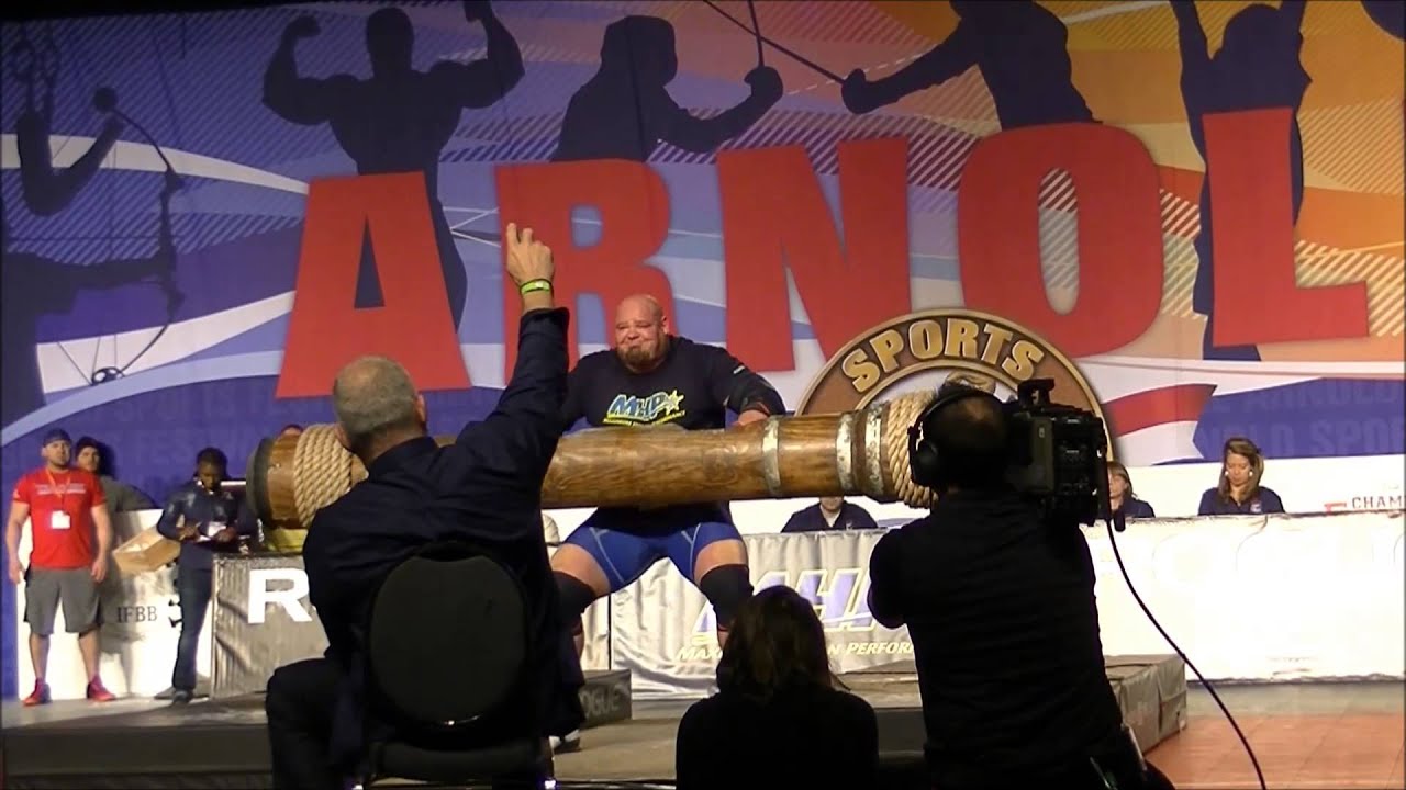 arnold classic 2015 strongman log press - YouTube