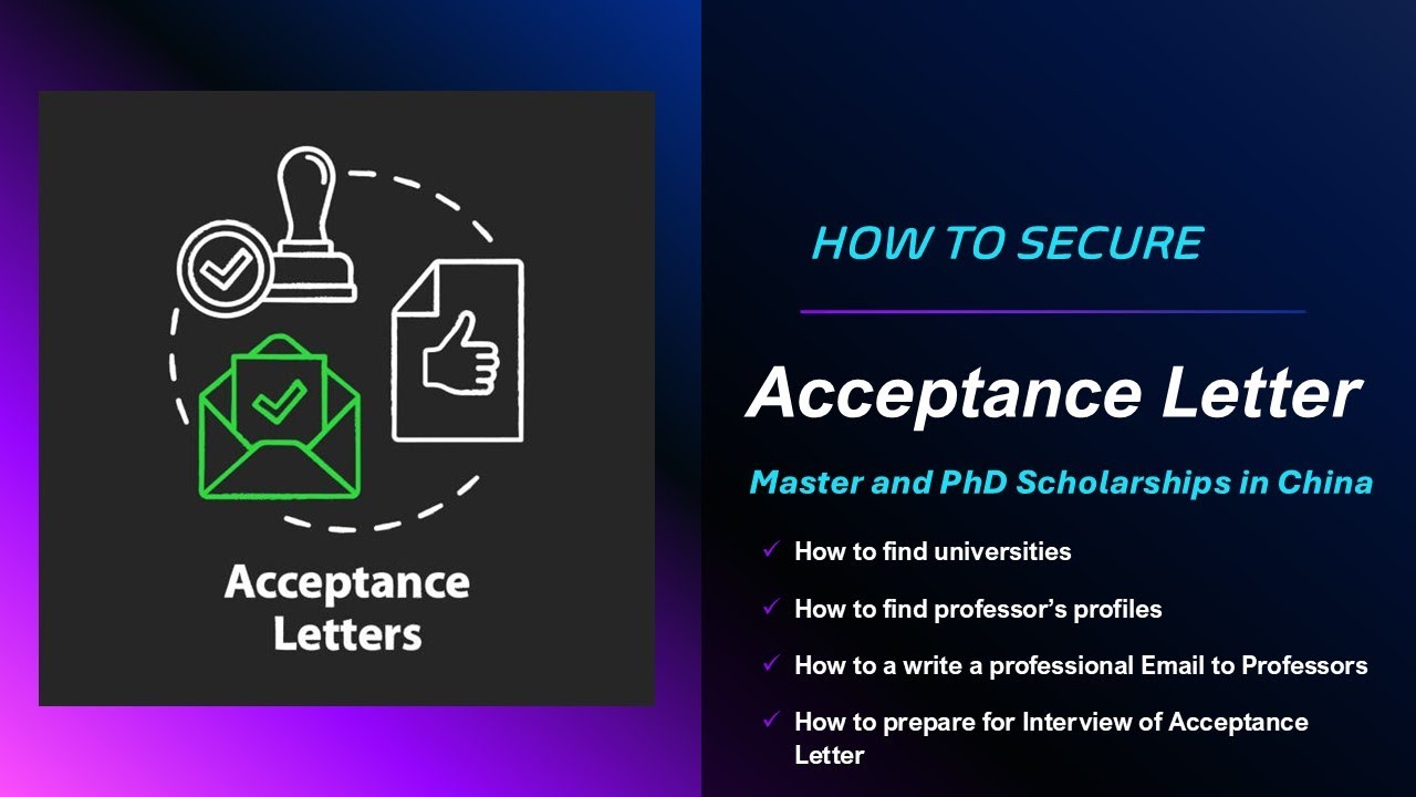How To Secure Acceptance Letter for Master and PhD | CSC & ANSO Scholarships 2025-26 - YouTube