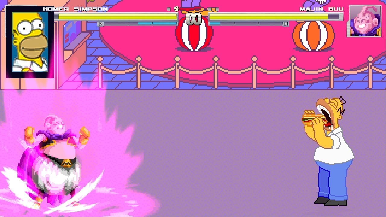 Homero SIMPSONS vs MAJIN BU [SIMPSONS vs DRAGON BALL Z] - YouTube