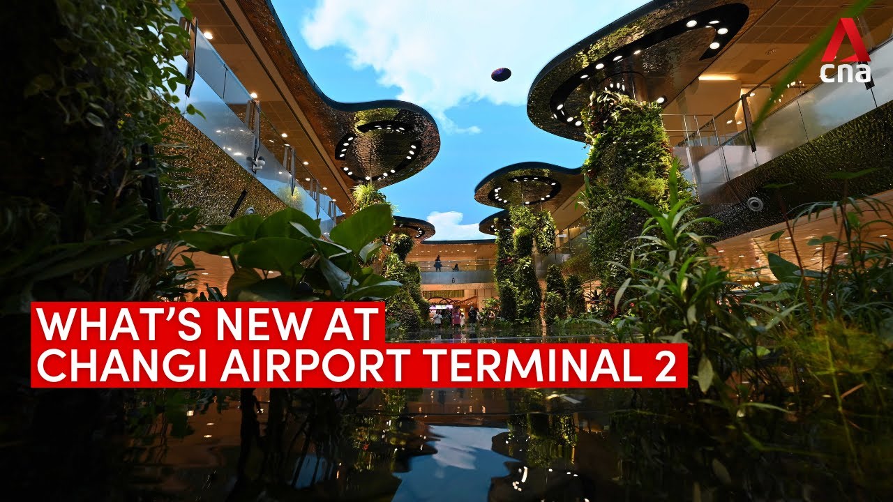 Changi Airport Terminal 2 fully reopens with new digital waterfall ...