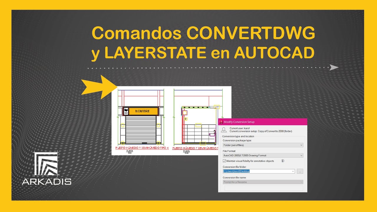 Layout en AUTOCAD: LAYERSTATE y CONVERTDWG - YouTube