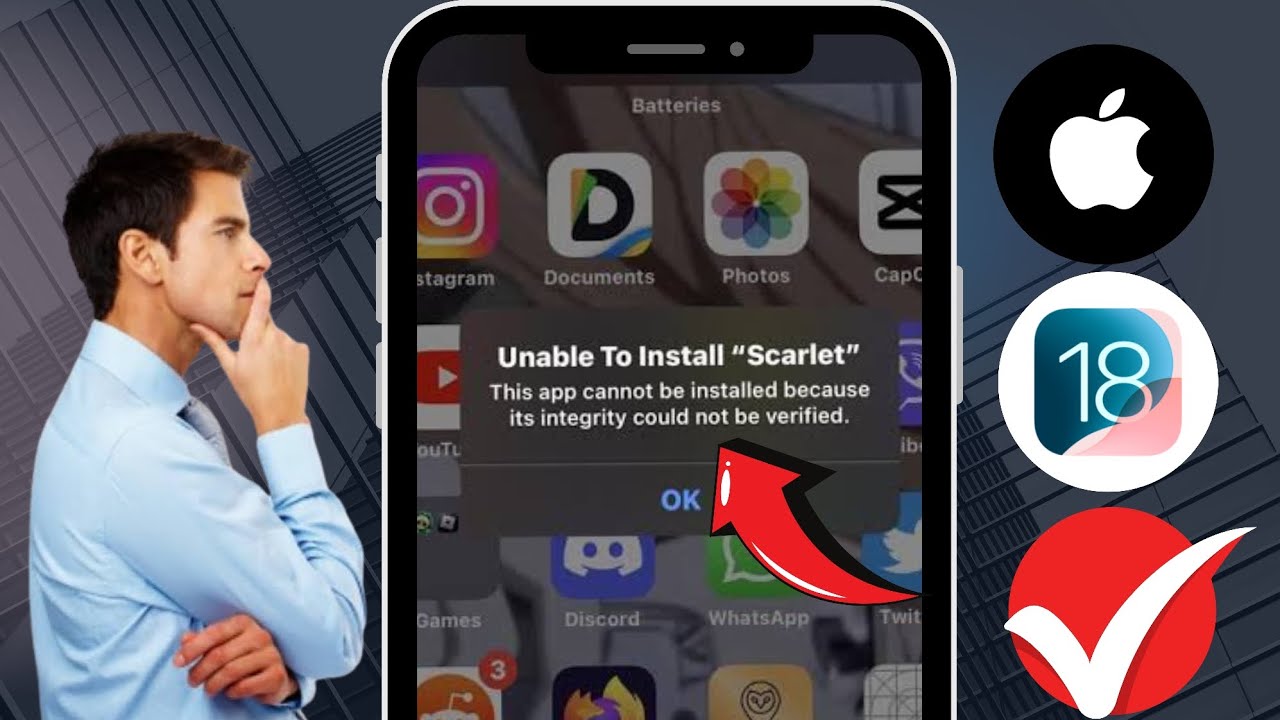 iOS 18: Cómo solucionar el problema de no poder instalar "Scarlet" en iPhone - iPad - YouTube