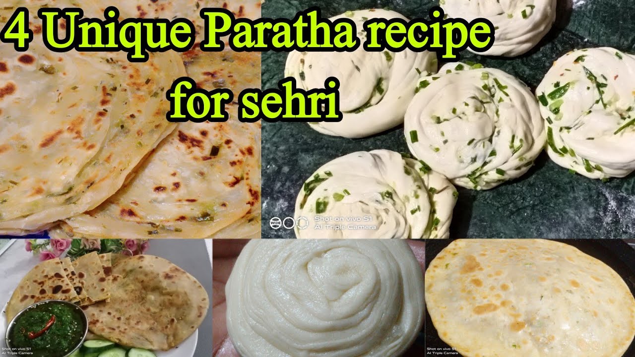 4 types paratha recipe|make and freez|aalo laxha paratha|uniq garlic ...