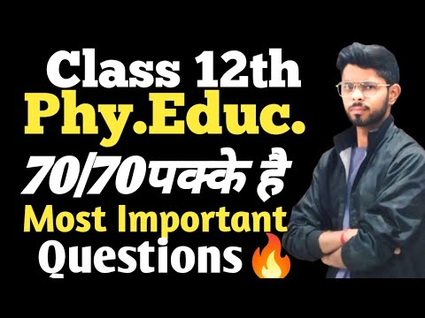 Most important questions class 12th physical education | Class 12 ...