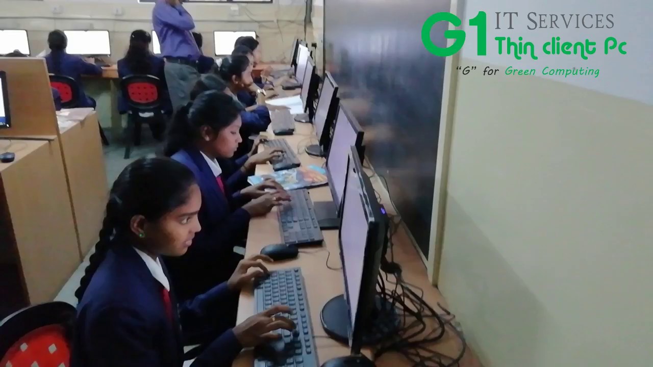 G1 Thin clients in school lab - YouTube