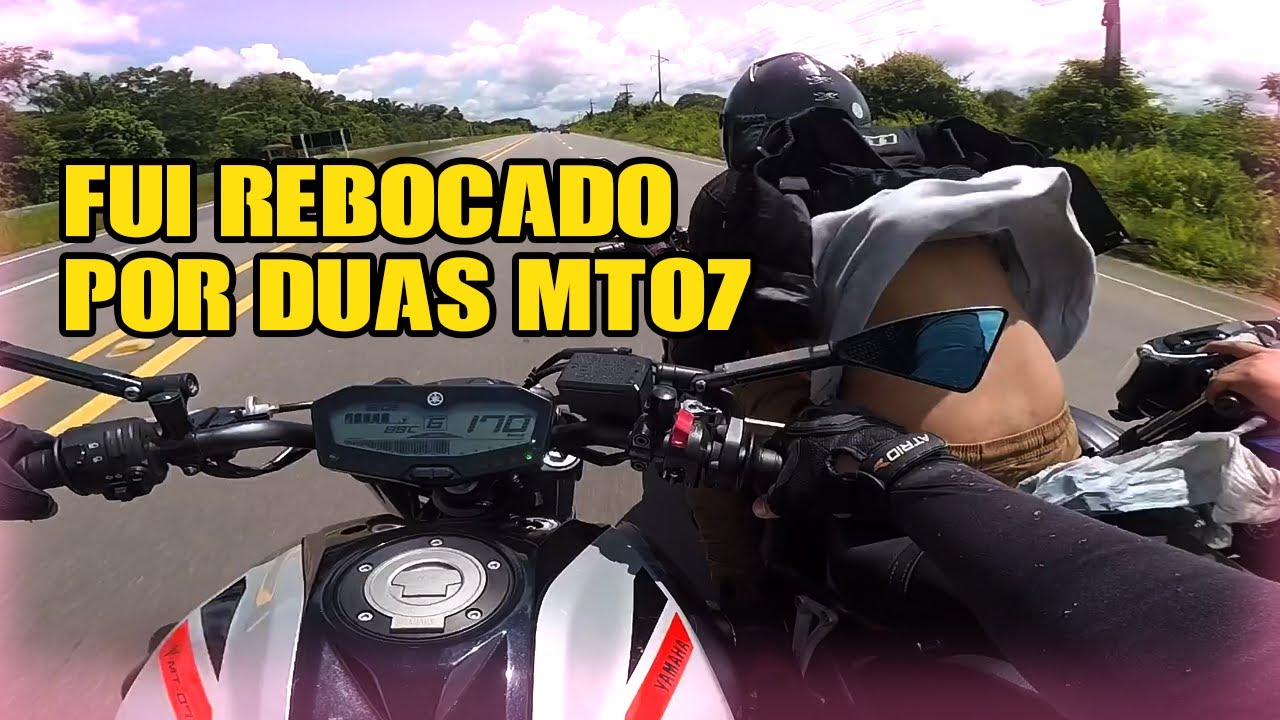 FUI REBOCADO POR DUAS MT07 E OLHA NO QUE DEU - YouTube