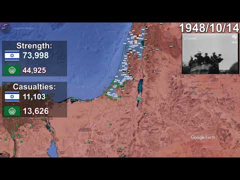 Arab-Israeli War of 1948 using Google Earth