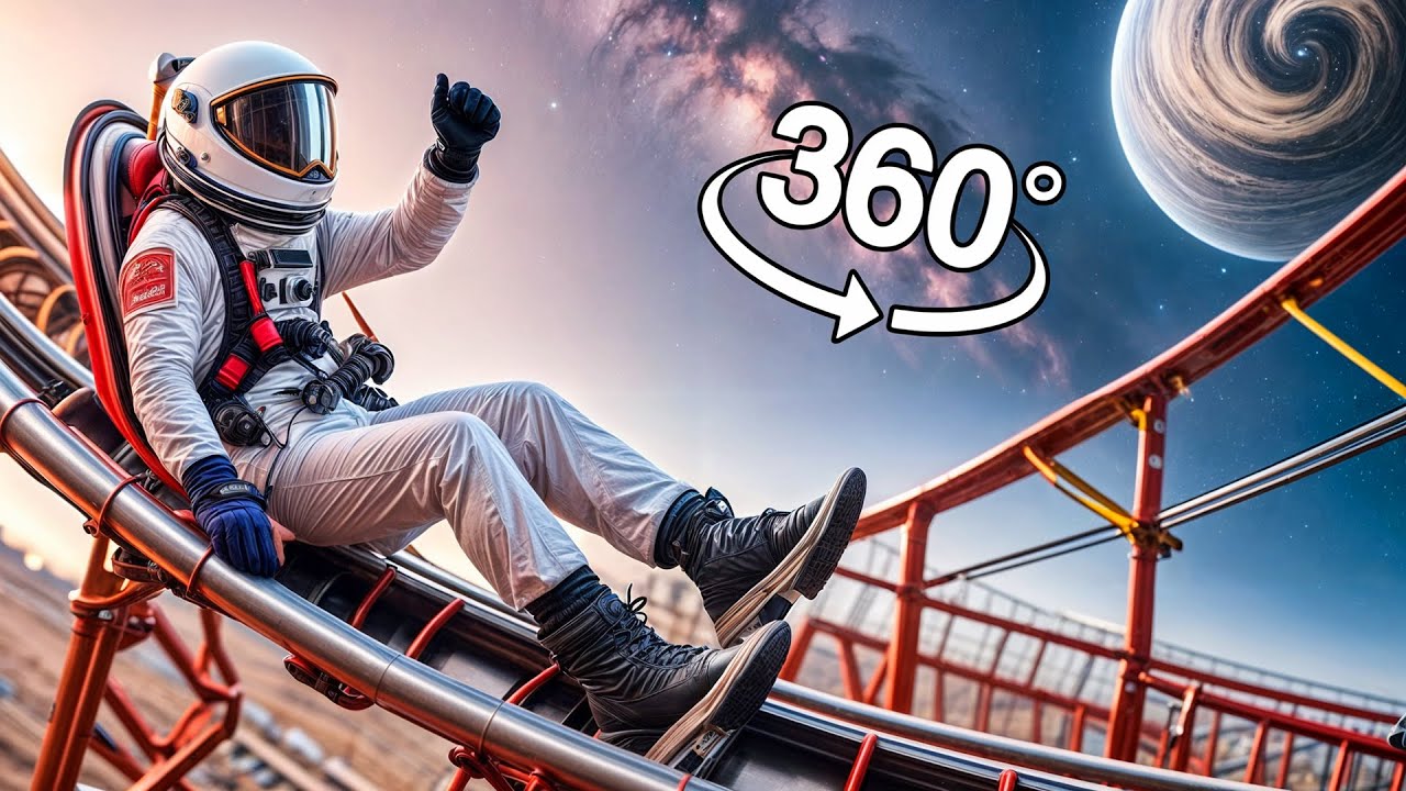 Roller Coaster Ride In Space🚀360° VR - YouTube