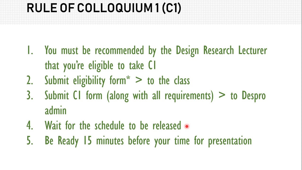 PREPARING PRESENTATION for COLLOQUIUM 1 - YouTube