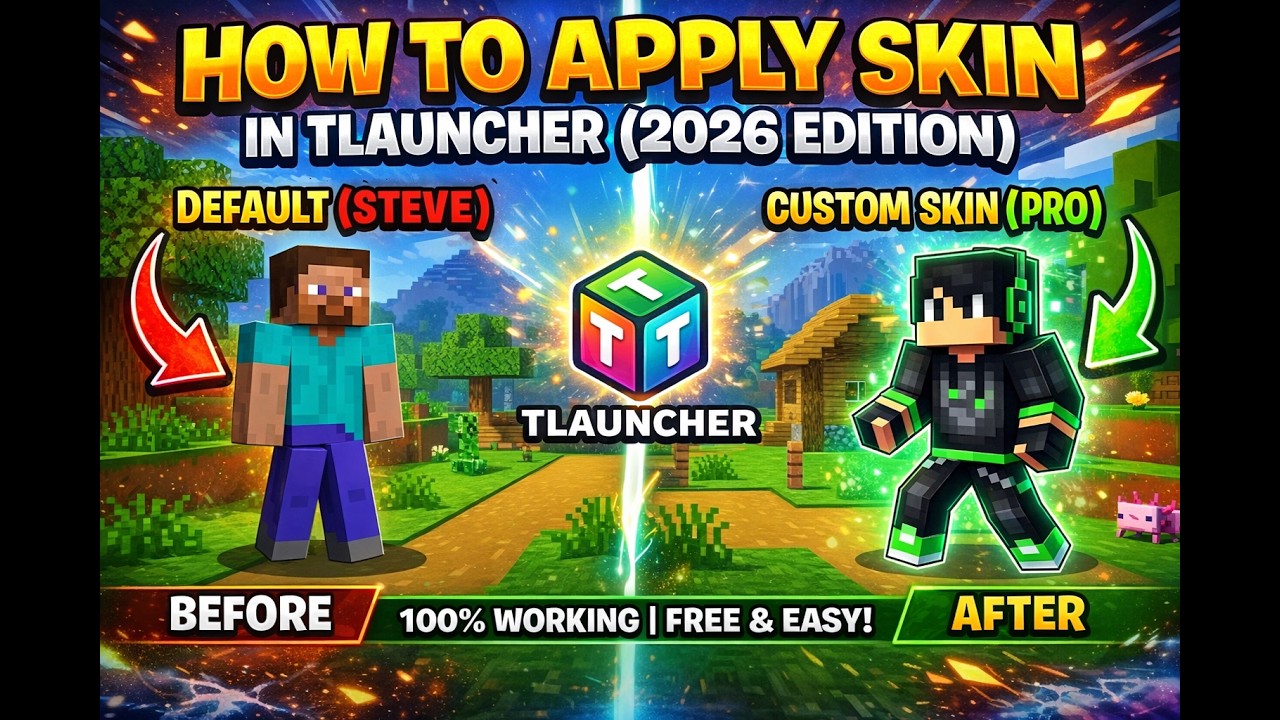 How to Apply Custom Skin in TLauncher (2026 Edition) | Easy Method! | # ...