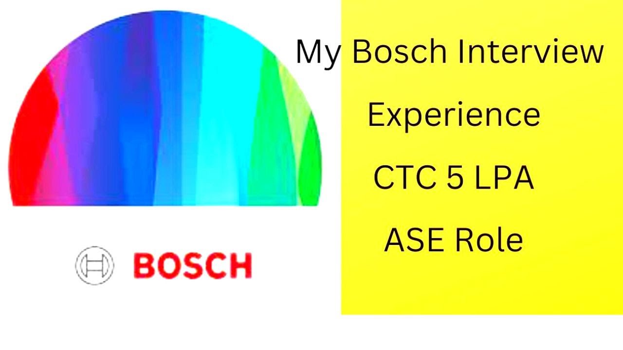 Robert Bosch Interview Experience - YouTube