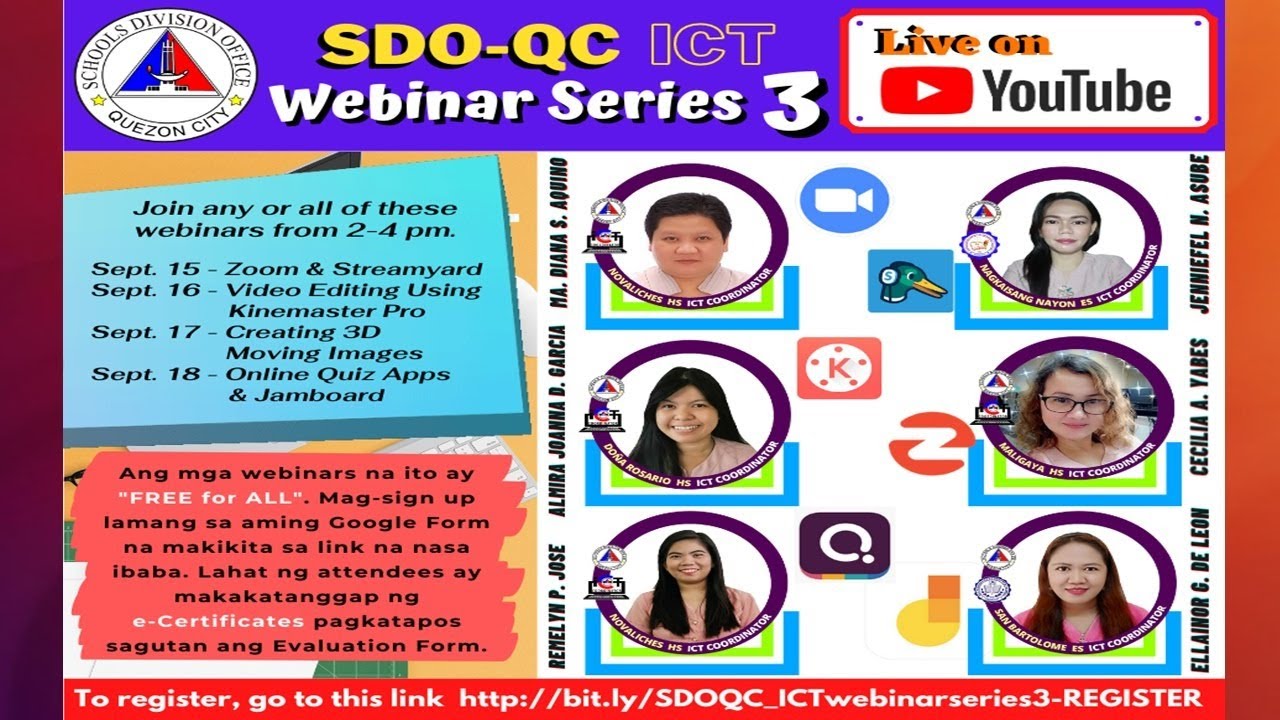SDO-QC ICT Webinar Series 3 Day 1: Zoom & Streamyard App - YouTube