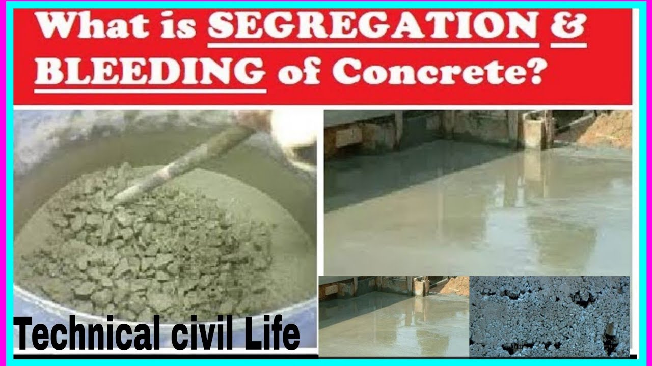 Difference between segregation and bleeding of concrete - YouTube