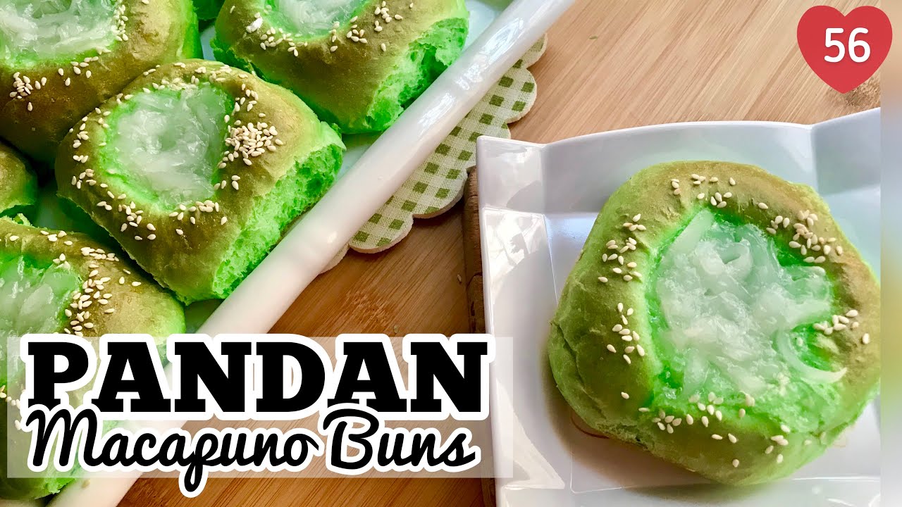 How to make PANDAN MACAPUNO Buns / Pandan Bread Recipe - YouTube