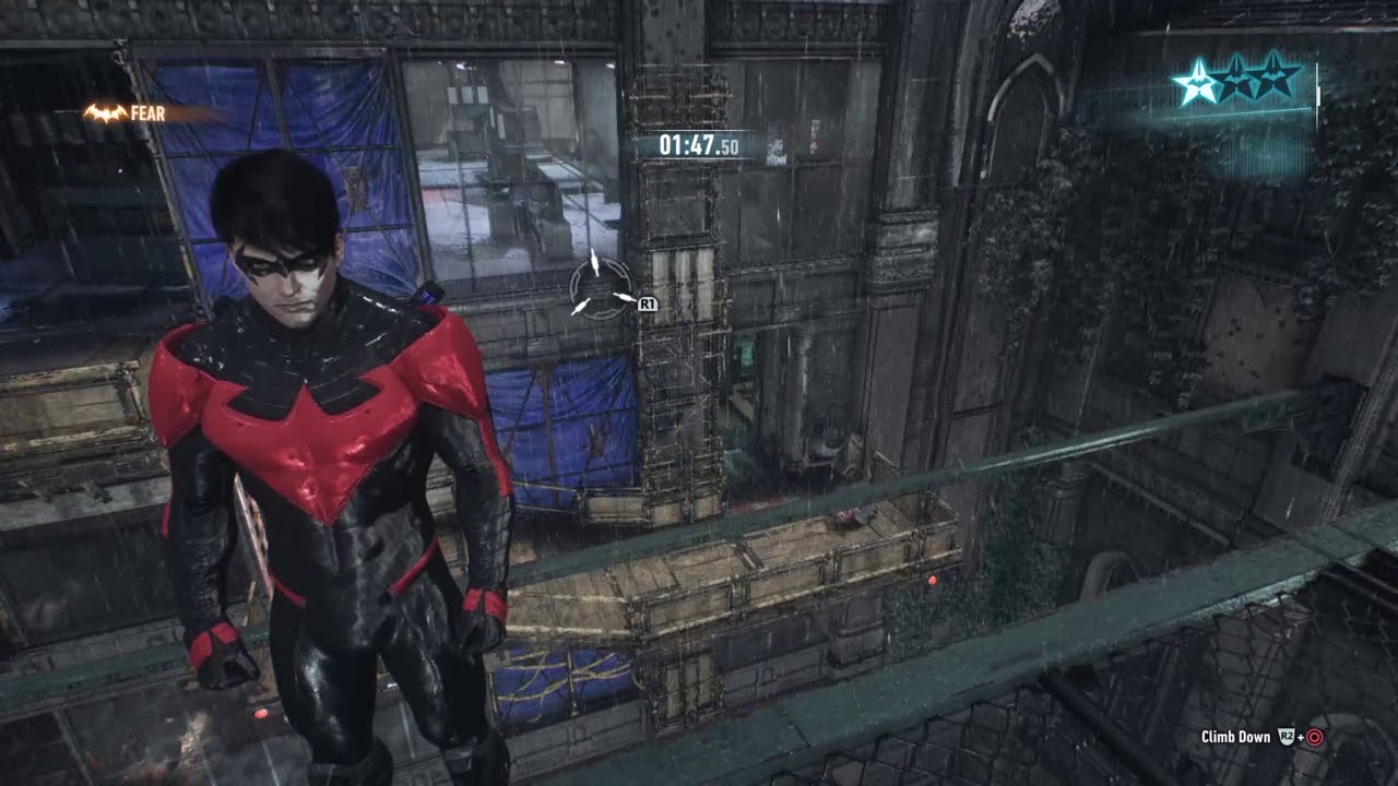 Nightwing Jailbreak challenge 5 Ledge Takedowns BATMAN™: ARKHAM KNIGHT ...