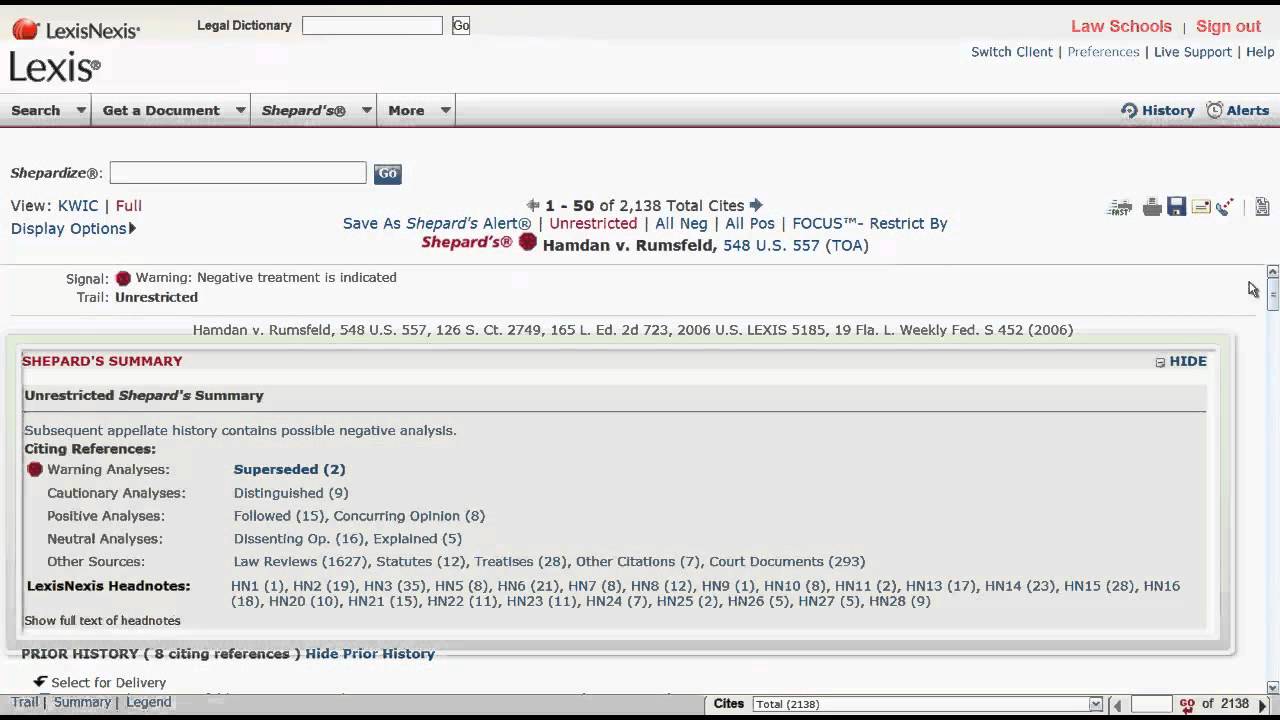 Shepard's in Lexis - YouTube