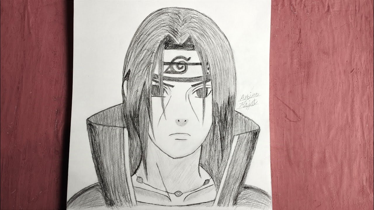how to draw itachi uchiha easy drawing for beginners - YouTube