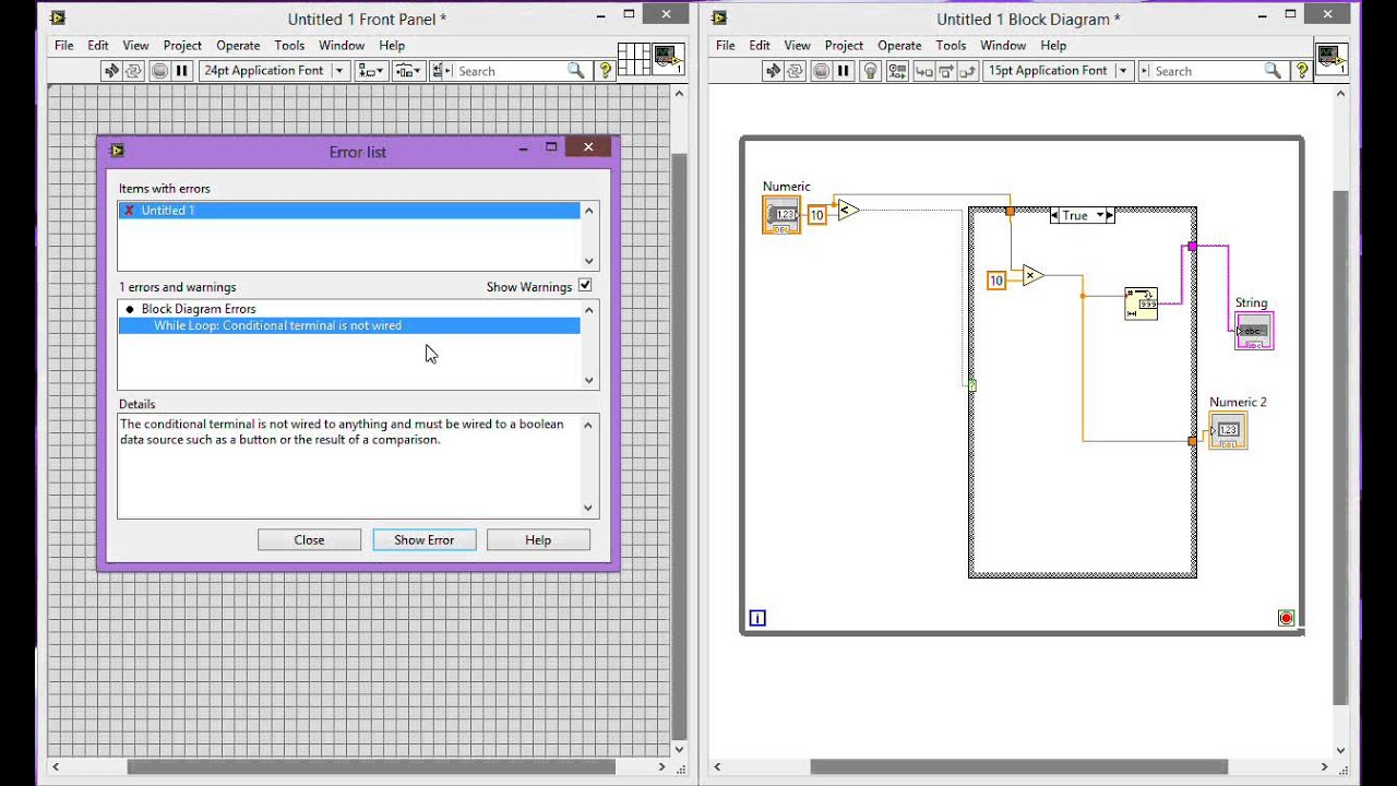 Labview desde Cero (Errores y depurado) video 5 - YouTube