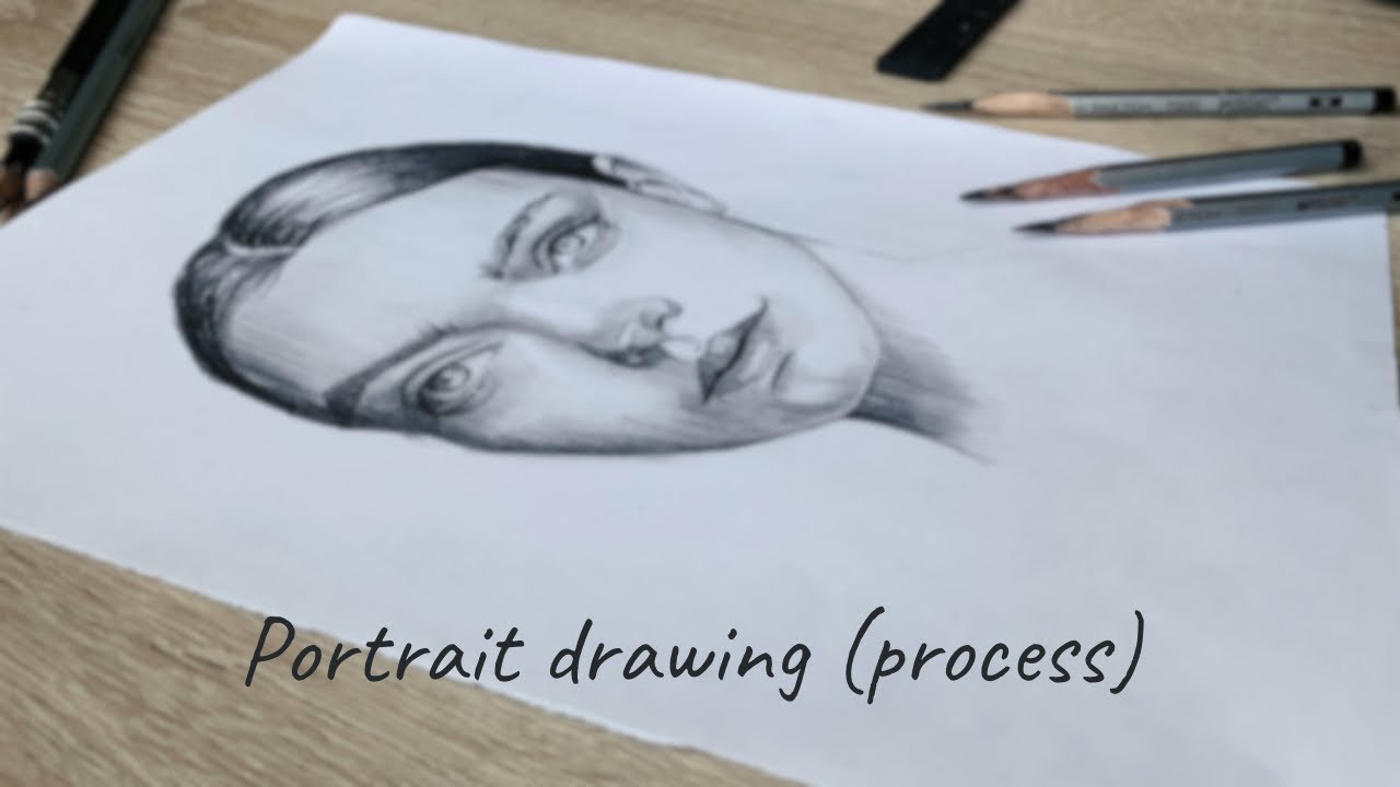 How to Draw a Portrait (process)/For Beginners - YouTube