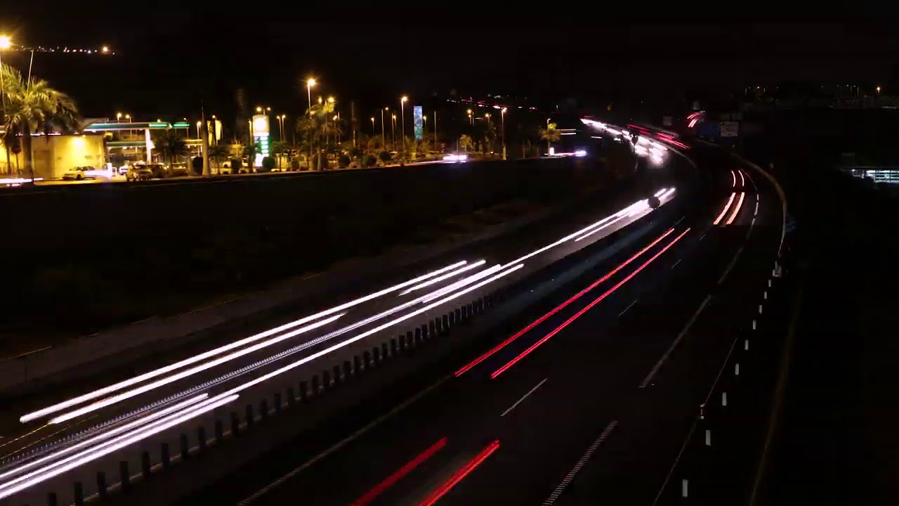 Cars on the Road Night time lapse No Copyright Video 4K - YouTube