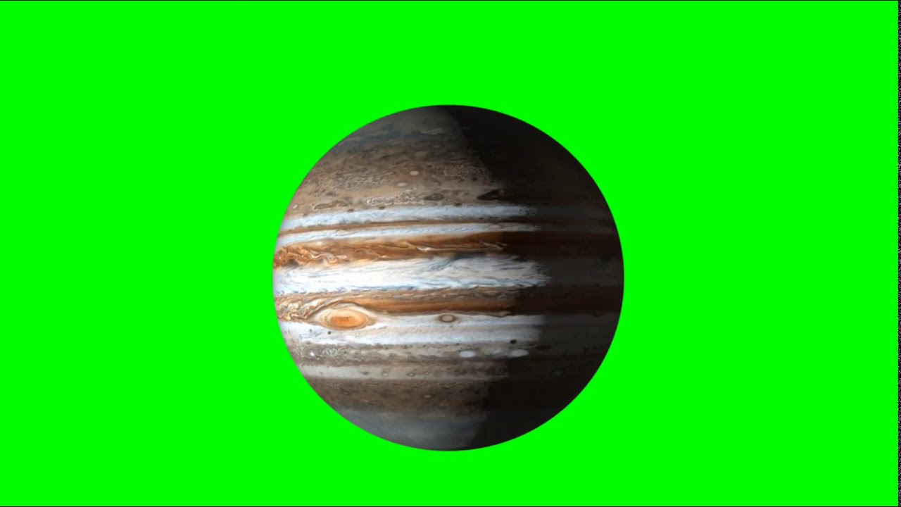 PLANET JUPITER ON GREEN BACKGROUND - YouTube