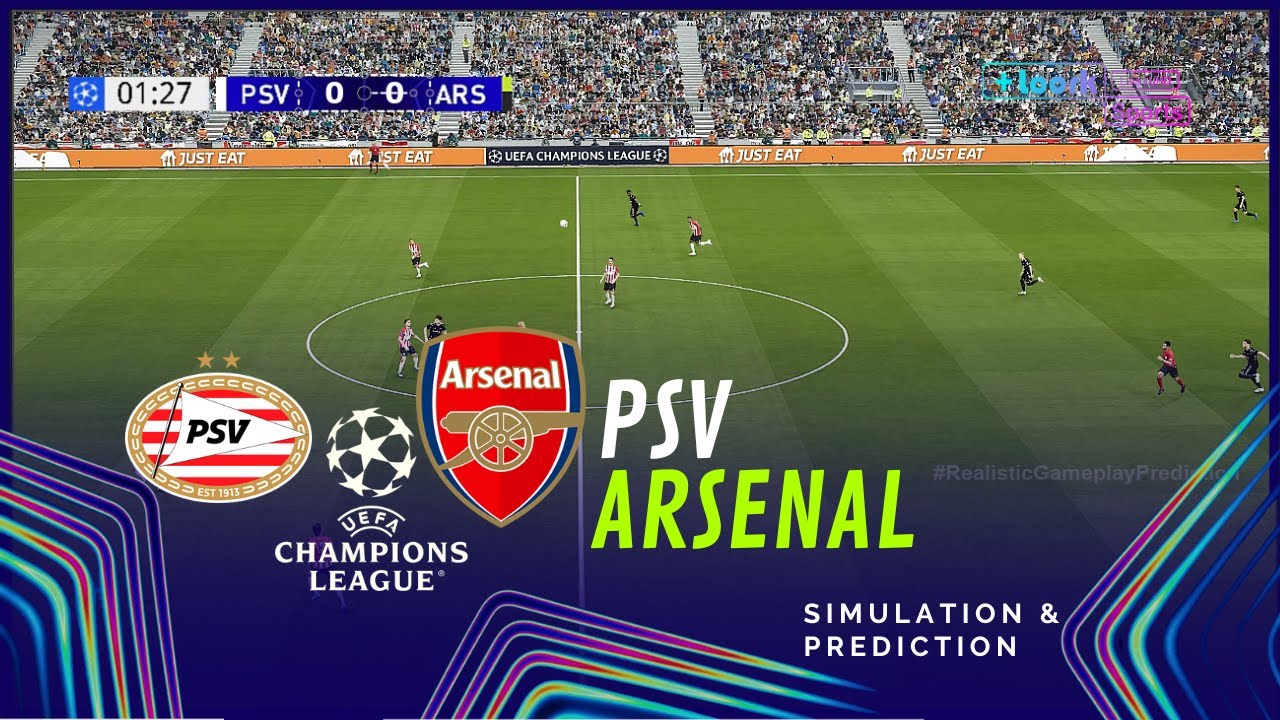 PSV vs ARSENAL Champions League 24 25 Simulation and Prediction - YouTube