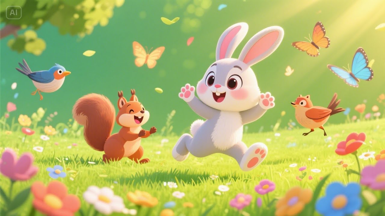 Hop Little Bunny, Jump Jump Jump | Action Rhyme for Kids | Fun Movement ...