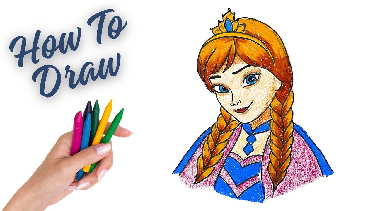 How to draw Anna - Frozen | EAsy drawing - YouTube
