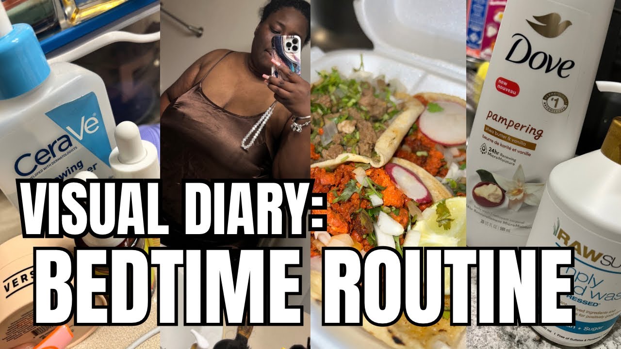 VISUAL DIARY 01 | PREPARE WITH ME FOR BED ! + DINNER + SKINCARE + BODY ...