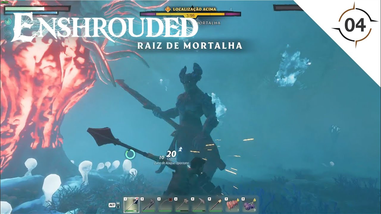 Destruindo as raizes de mortalha | Enshrouded PC PT BR - EP04 - YouTube