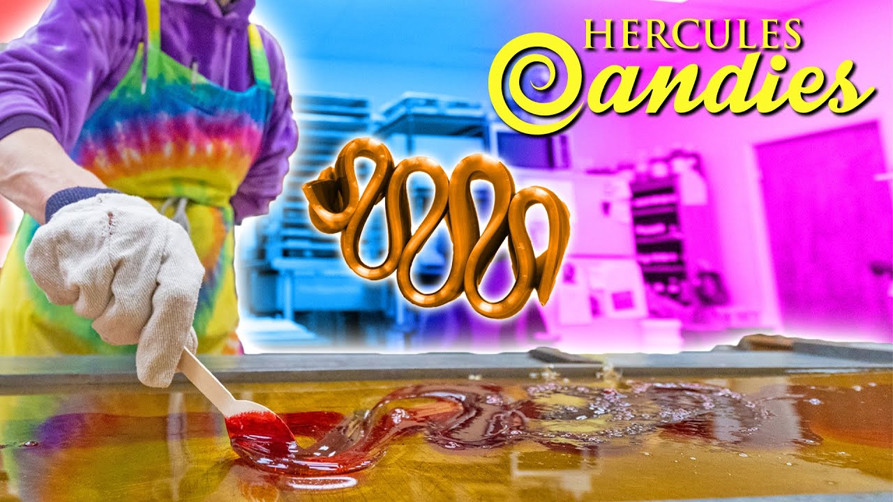 How It's Made: Chocolate Filled Orange Ribbon Candy! - YouTube