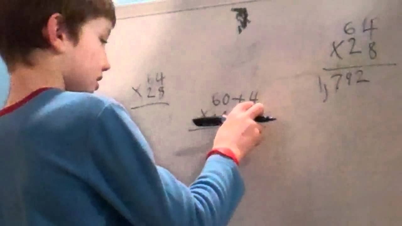 4th Grader Bowtie and Window Pane Multiplication - YouTube