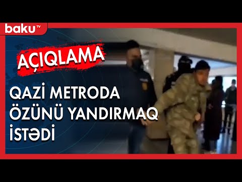 Vətən müharibəsi iştirakçısı metroda özünü yandırmaq istədi | Baku TV | #bakutv #xeberler