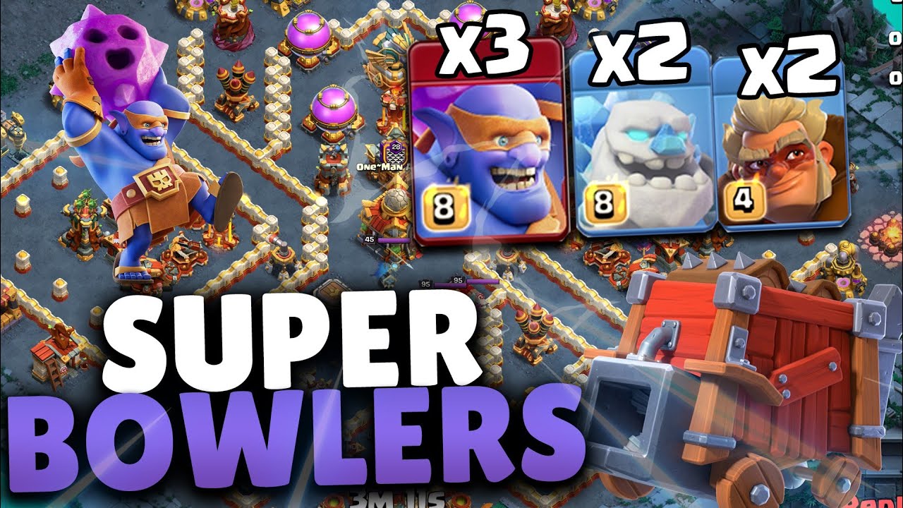 Super bowler smash attack th17| legend league attack|clash of clans ...